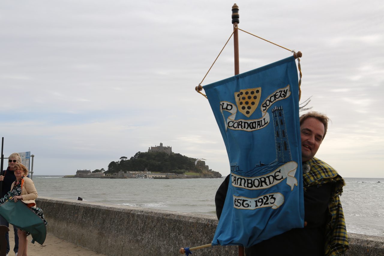 Federation of Old Cornwall Societies banners on Gorsedh Day - Gorsedh ...
